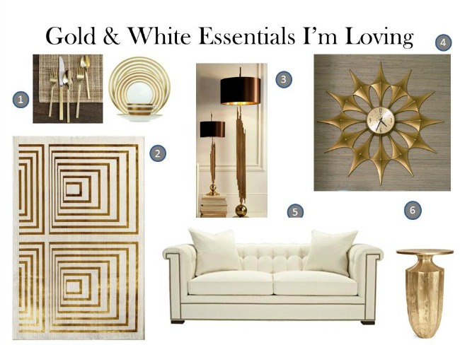 Decorating with gold and white - perfectly elegant
