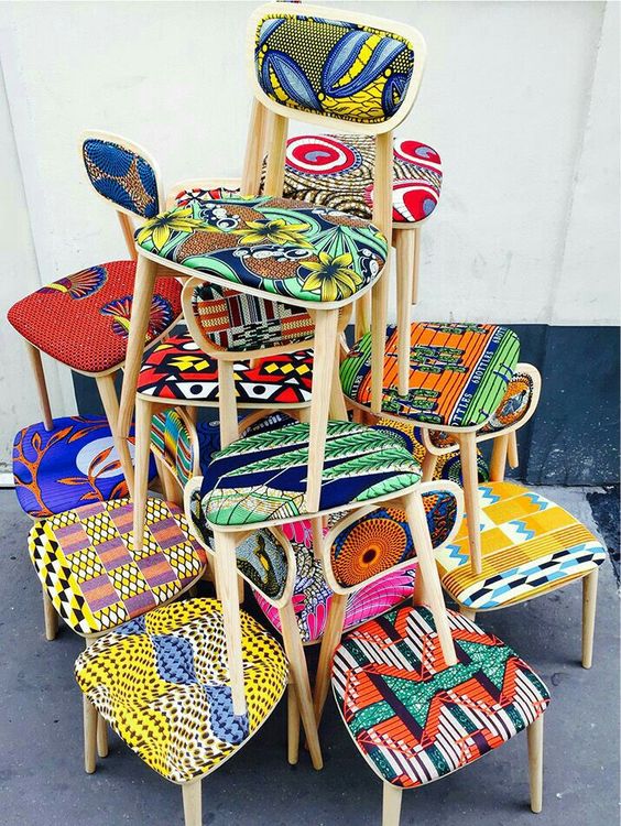 african-ankara-wax-print-chairs - Splendid Habitat